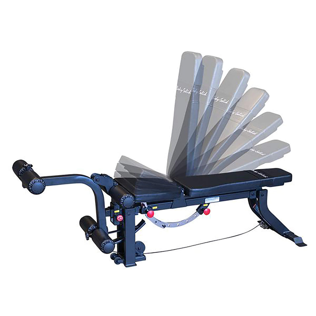 Body Solid GLEG Adjustable Bench With Cable Leg Developer — Select Fitness