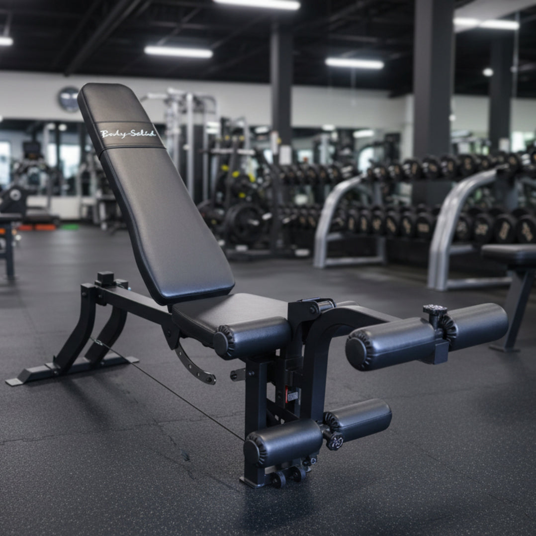 Body Solid GLEG Adjustable Bench With Cable Leg Developer — Select Fitness