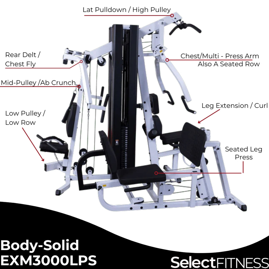 Body Solid EXM3000LPS Multi-Station Gym | Free Shipping — Select Fitness