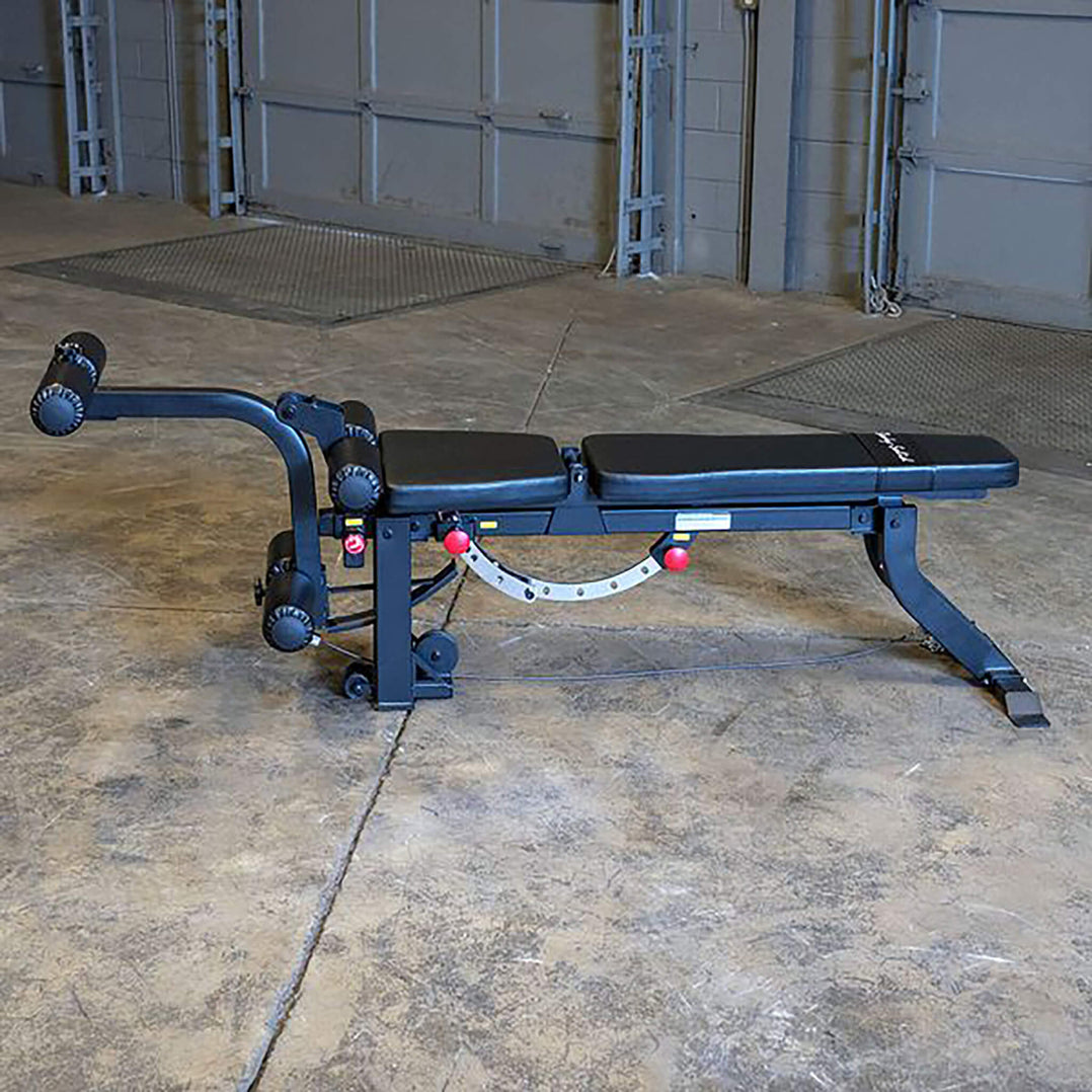 Body Solid GLEG Adjustable Bench With Cable Leg Developer — Select Fitness