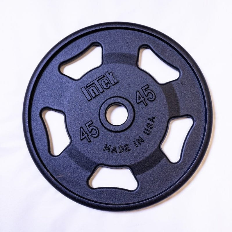 Intek Strength Kraft Series Cast Iron Olympic Plates | Free Shipping ...