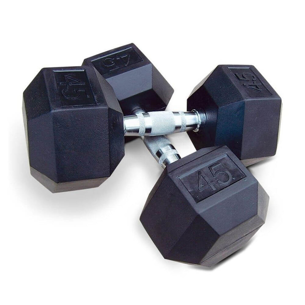 Intek Strength Rubber Hex Dumbbell Set | Free Shipping — Select Fitness