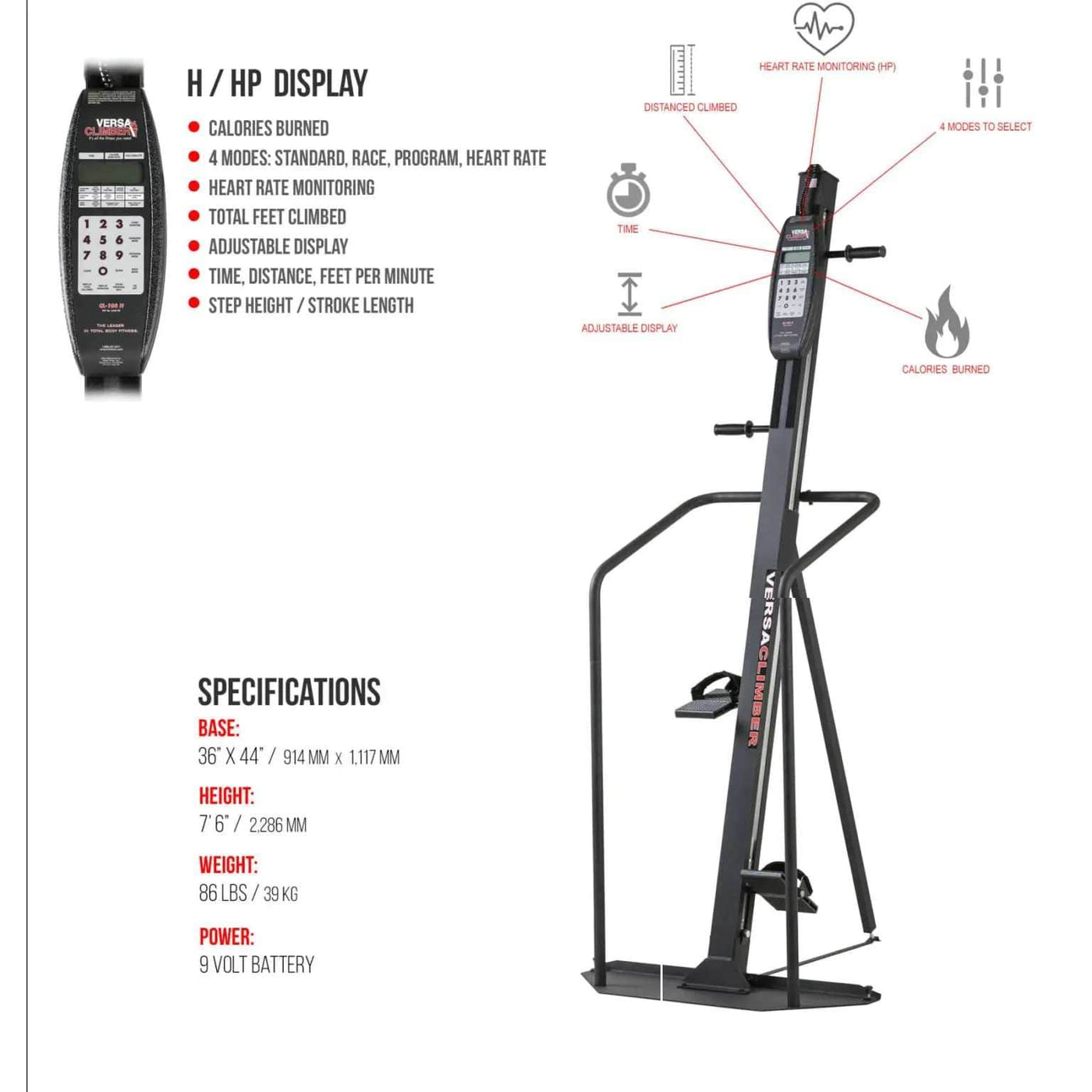 VersaClimber H /HP Home Vertical Climber Machine — Select Fitness